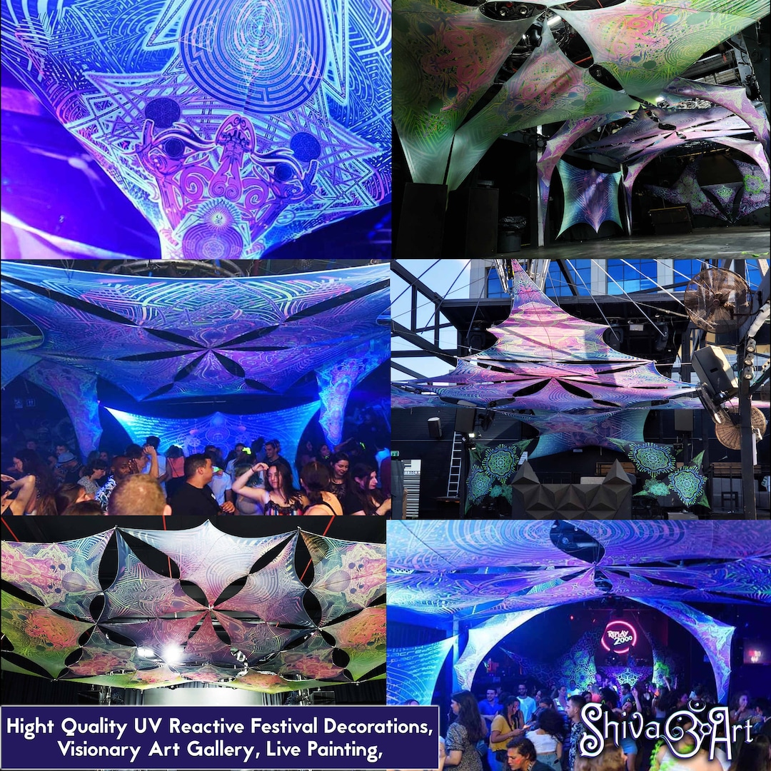 UV Reactive Set Personal Order Canopy or Dj Stage - Etsy