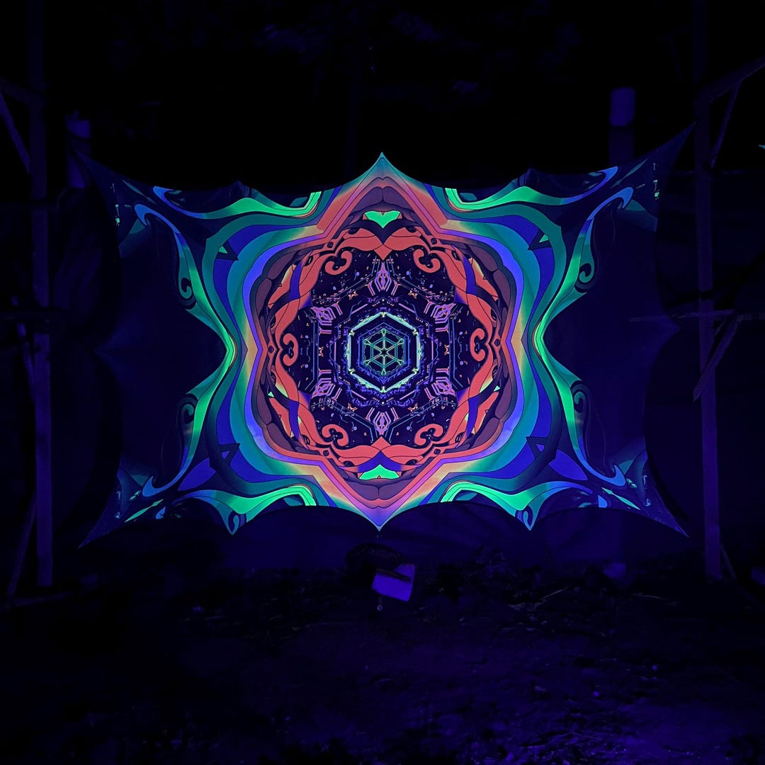 Art Print on Mesh Sacralis - Psychedelic UV Spiritual Gift Sacred ...