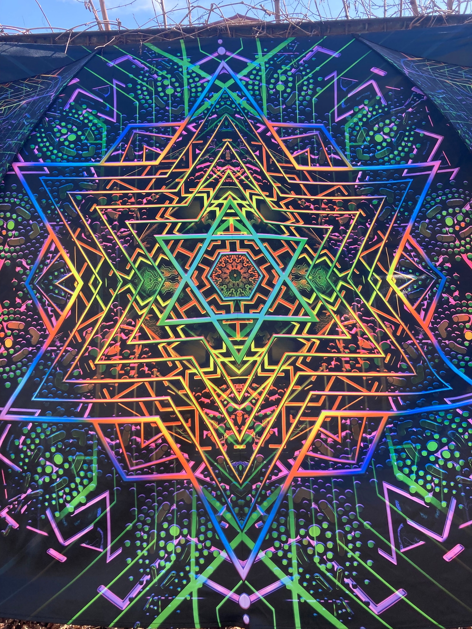 Psychedelic Backdrop metatron 2023 Blacklight Spiritual Tapestry ...