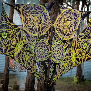Uv-reactive Psychedelic Metatron Triangles Installation – Party Stage ...