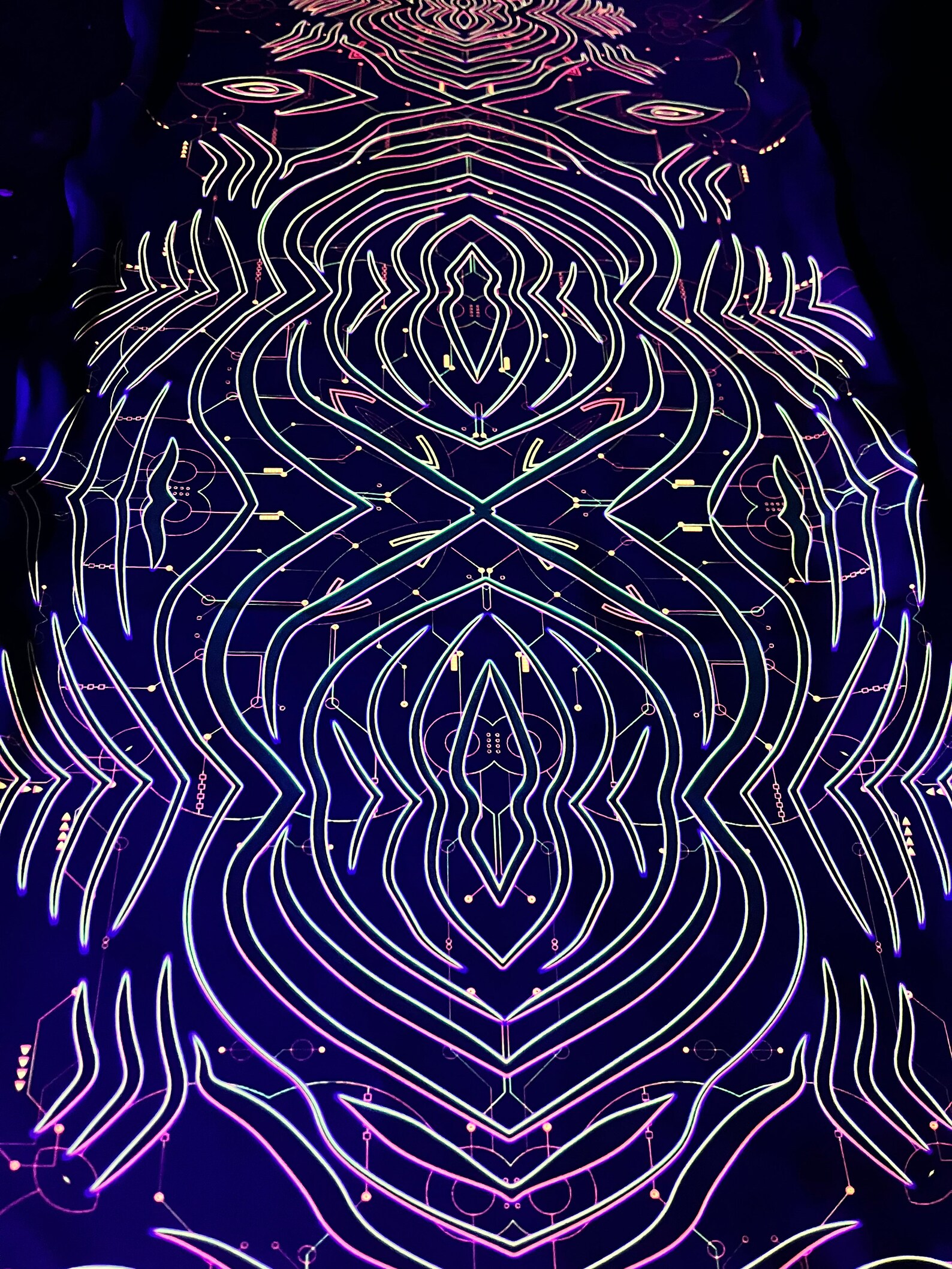 Long UV Reactive Psychedelic Tapestry - Trippy Art Installation ...