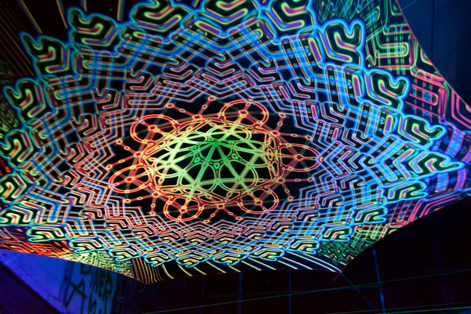 Uv-reactive Canopy Decor Flower of Life Ceiling - Etsy Canada