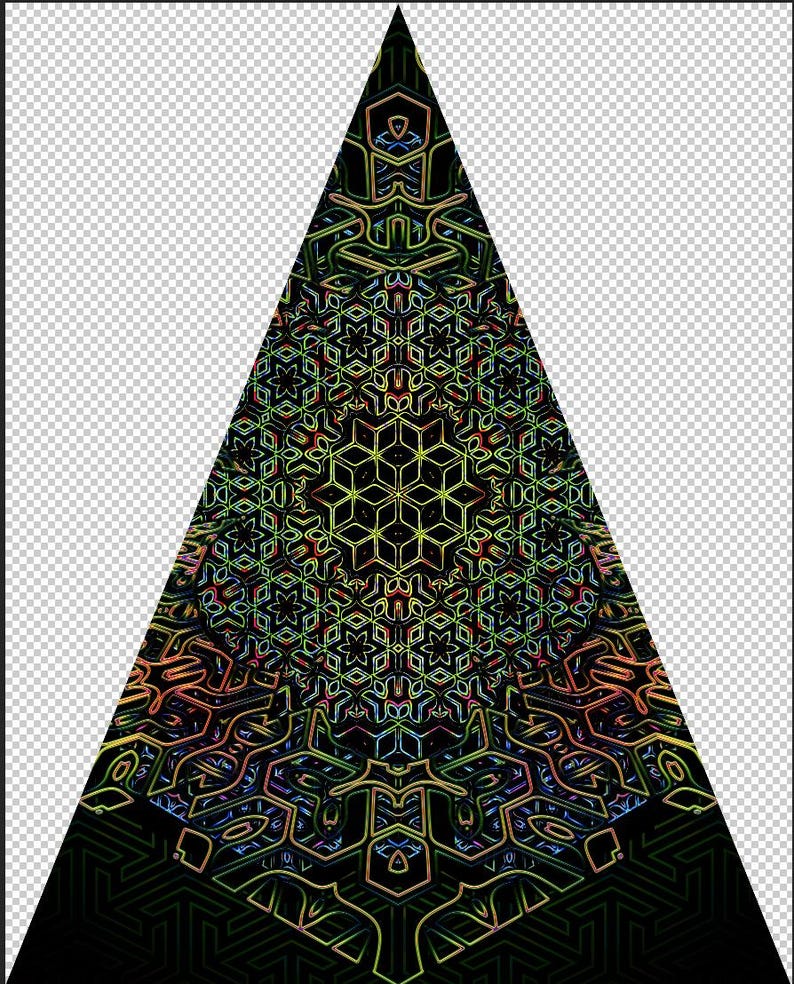 Psychedelic Blacklight UV Triangles for Festival Canopy, Party ...