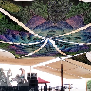Uv-reactive Ceiling Decor Dragon Tales Psychedelic Festival Art Trippy ...