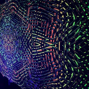 UV Blacklight Backdrop Glow in the Dark Tapestry for Psychedelic Party ...