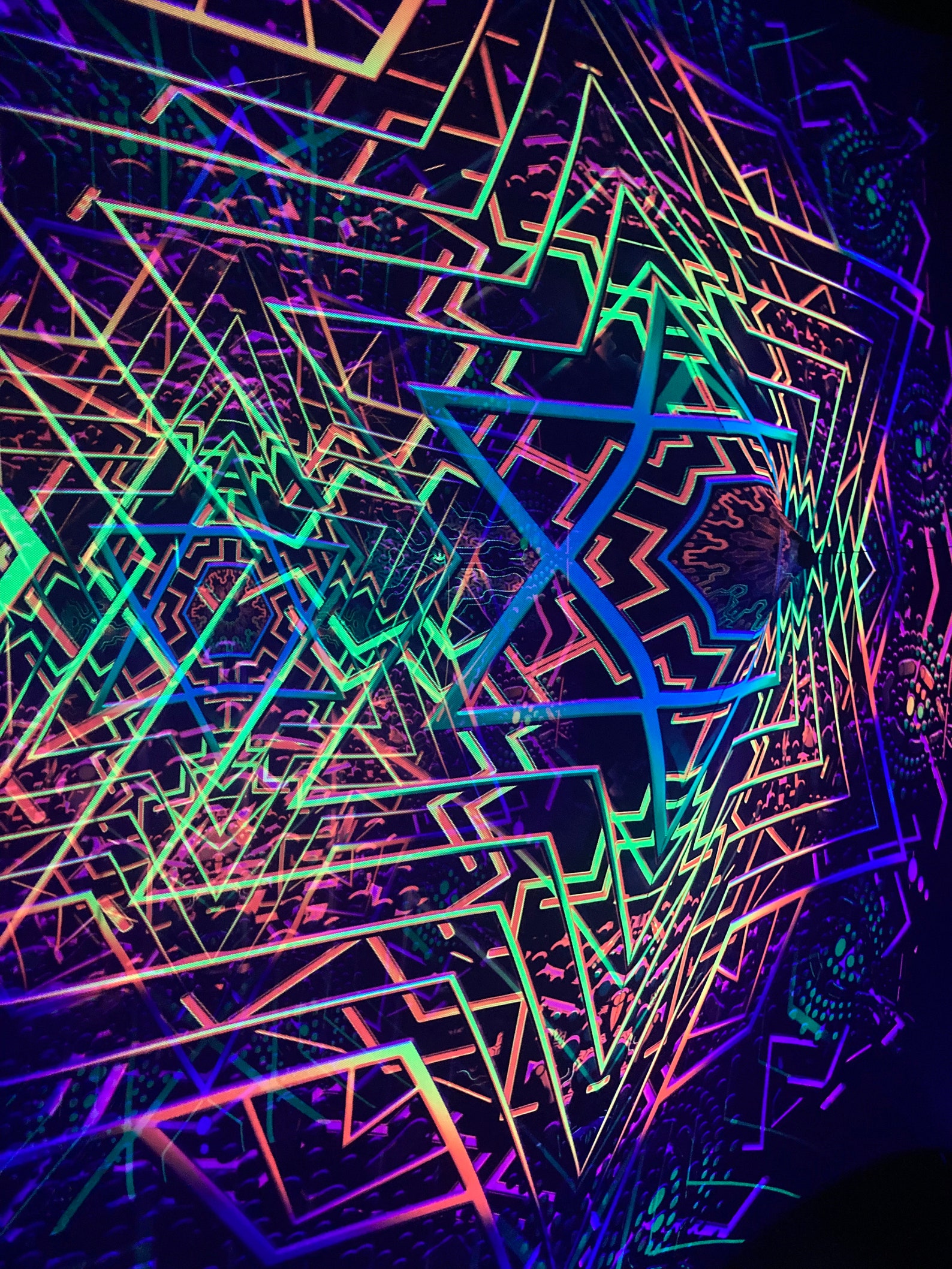 Metatron UV Canopy Sacred Geometry, Biflex Stretch Fabric + Mesh ...