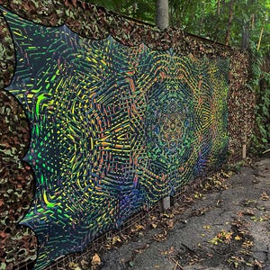 UV Blacklight Backdrop Glow in the Dark Tapestry for Psychedelic Party ...
