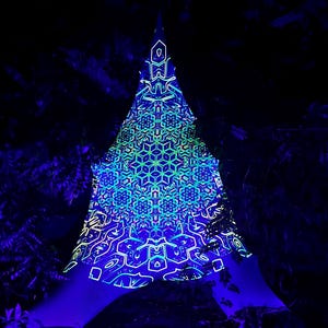 Psychedelic Blacklight UV Triangles for Festival Canopy, Party ...
