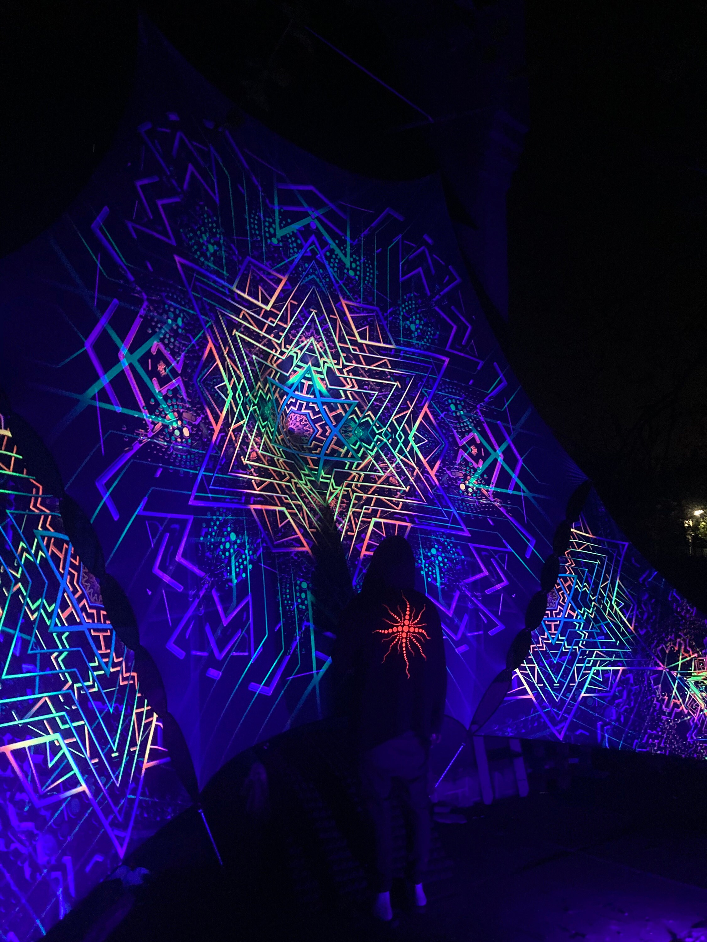 Uv-reactive Dj Stage Decoration Merkaba Psychedelic Festival Decor ...
