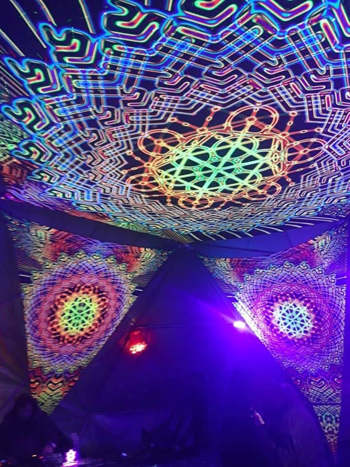 Uv-reactive Canopy Decor Flower of Life Ceiling - Etsy Canada