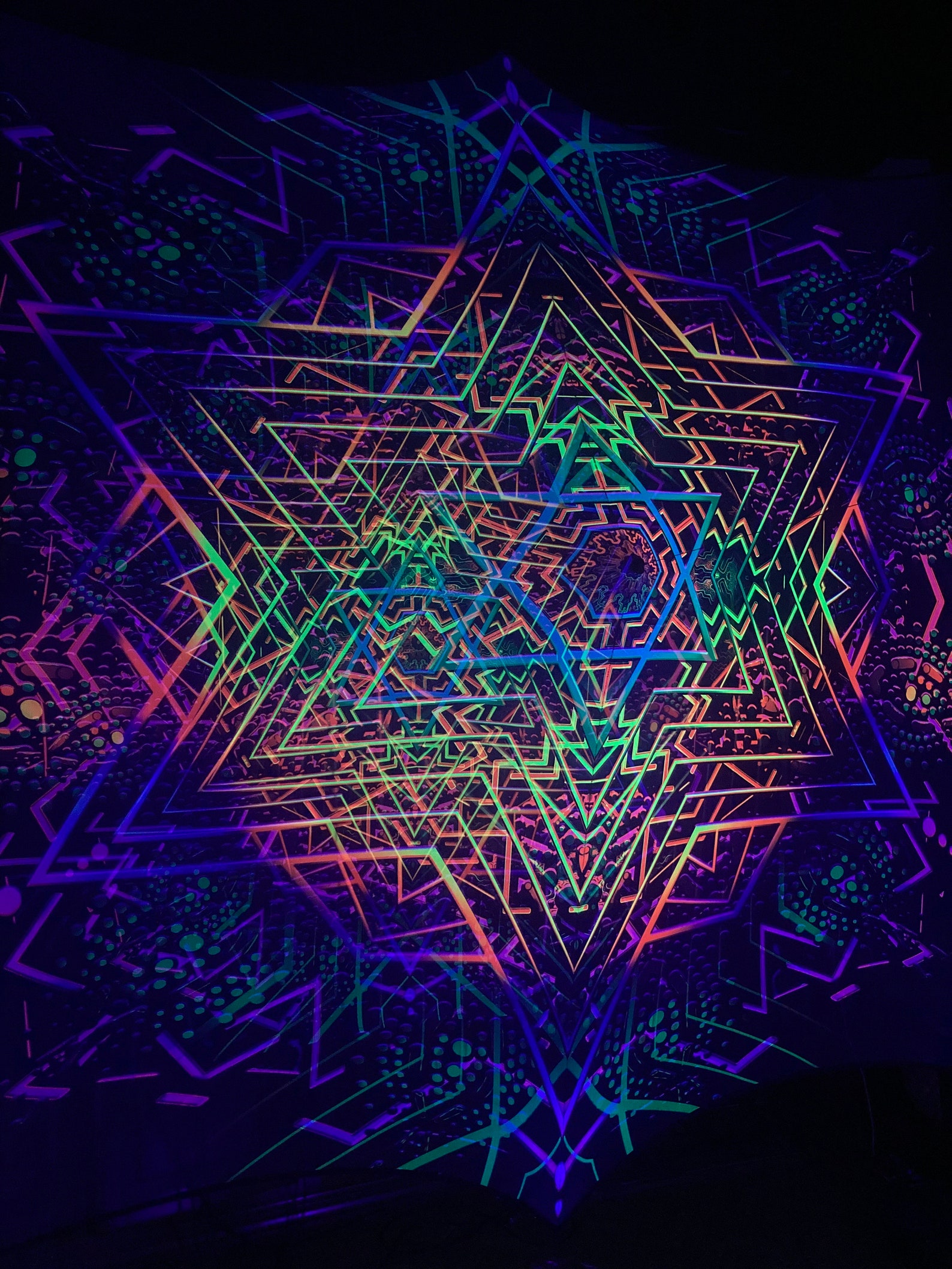 Metatron UV Canopy Sacred Geometry, Biflex Stretch Fabric + Mesh ...