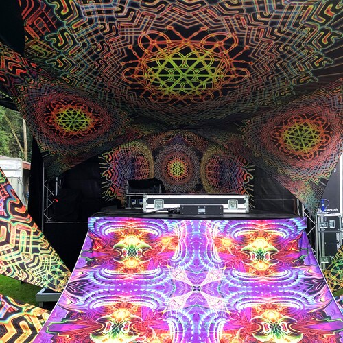 UV Canopy Psychedelic Psytrance Deco Lycra Blacklight - Etsy