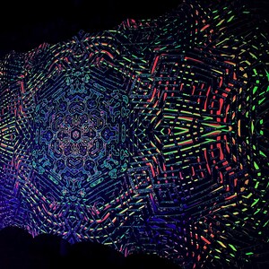 UV Blacklight Backdrop Glow in the Dark Tapestry for Psychedelic Party ...