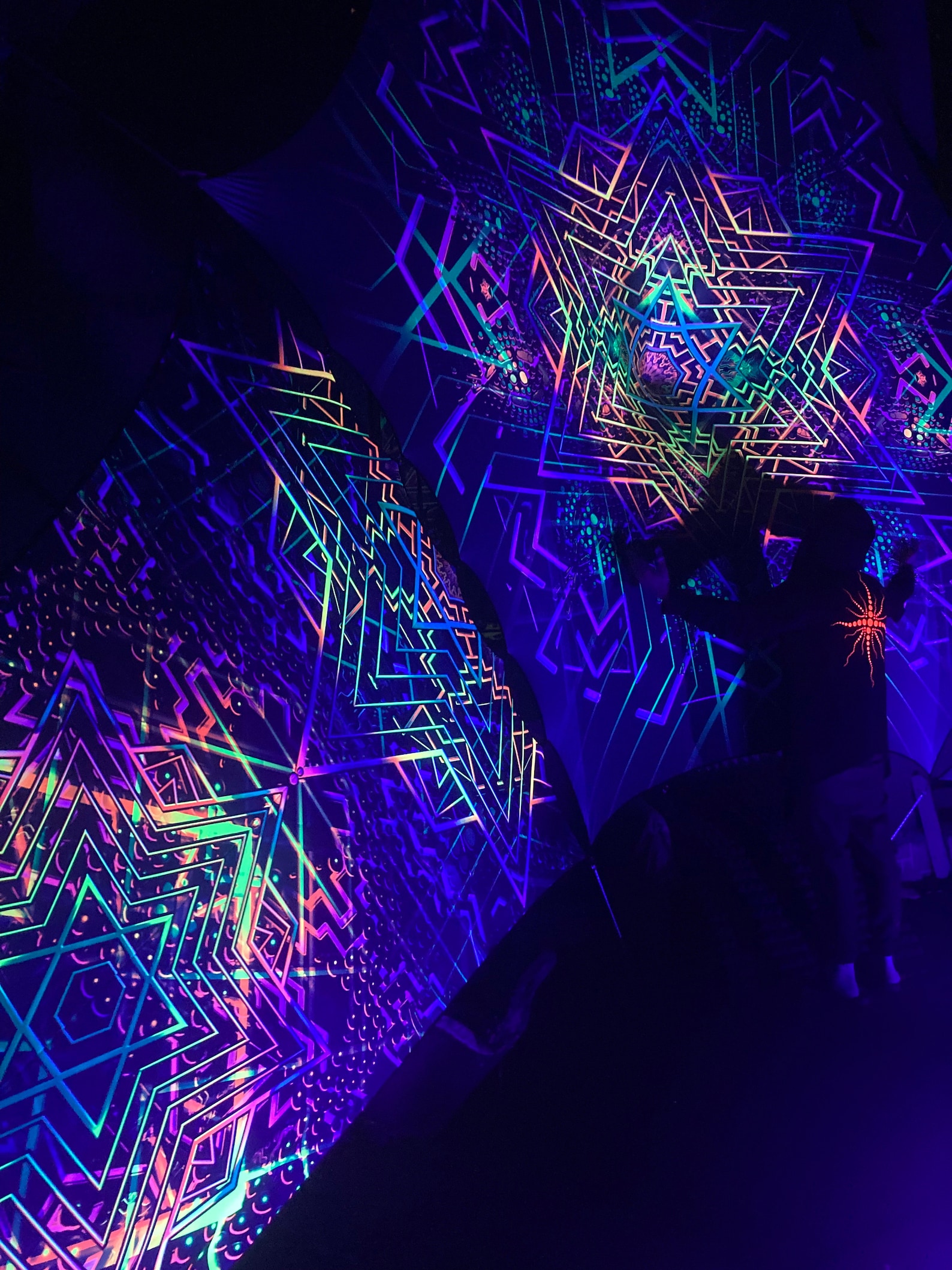 Uv-reactive Dj Stage Decoration Merkaba Psychedelic Festival Decor ...