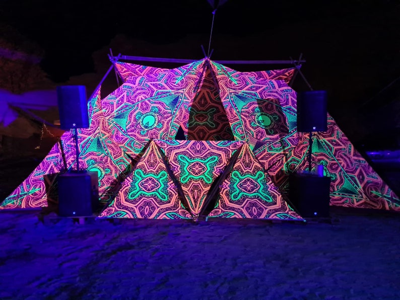 Uv-reactive Decoration Stage FRACTALIUS EYE Psychedelic - Etsy