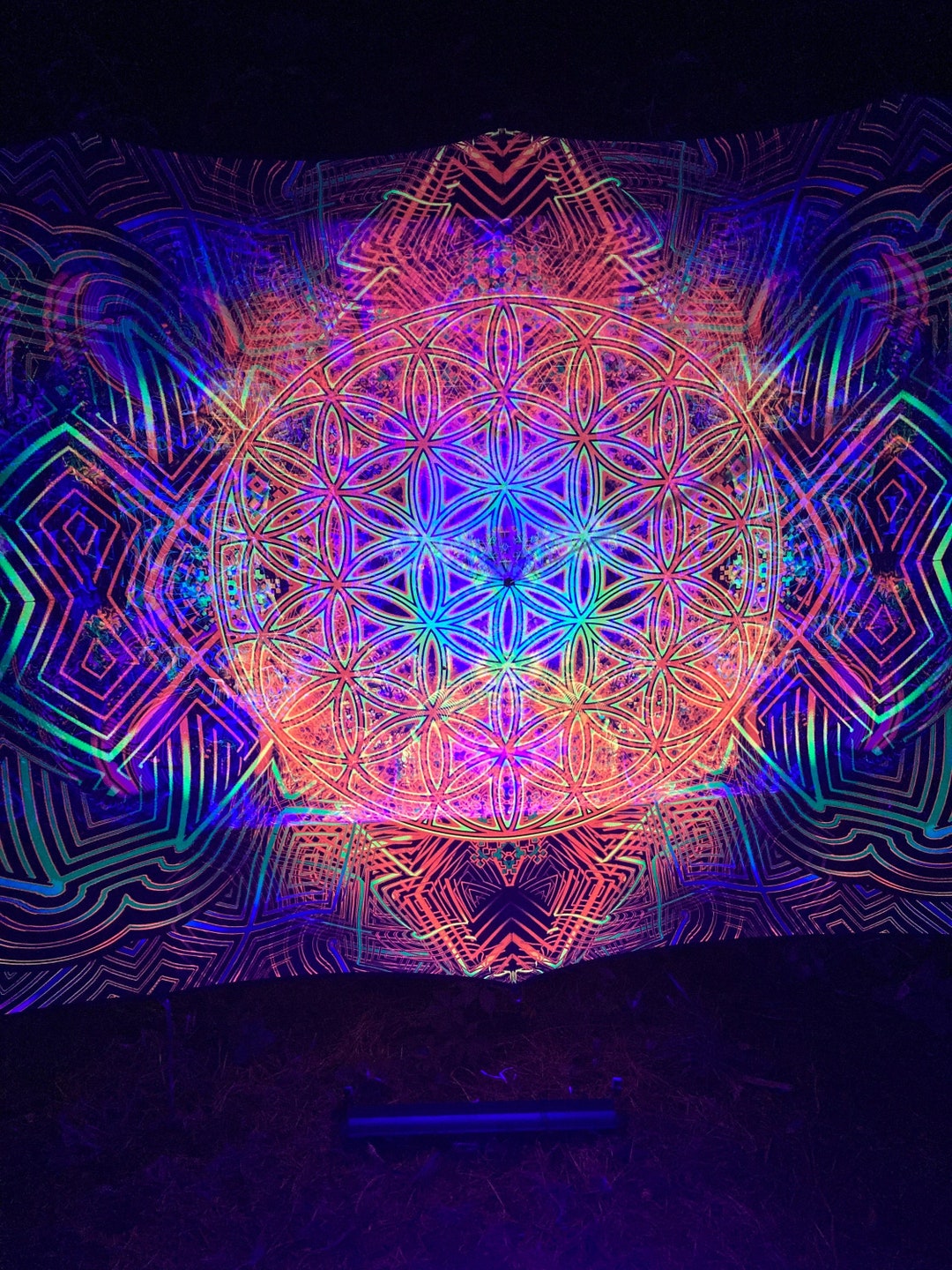 3D Installation, Flower of Life Mesh + Satin Print 3D Installation ...