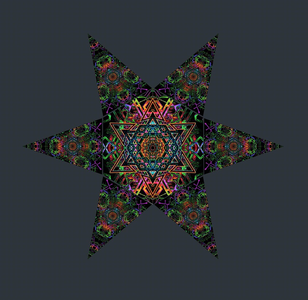 Festival Canopy Metatron Cube Sacred Geometry Art, UV Reactive ...
