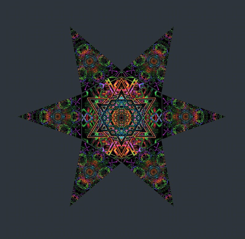 Festival Canopy Metatron Cube Sacred Geometry Art, UV Reactive ...