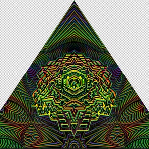 Mindfulness Festival Art Canvas - UV Reactive Fluorescent Fractal ...