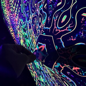 UV Blacklight Backdrop Glow in the Dark Tapestry for Psychedelic Party ...