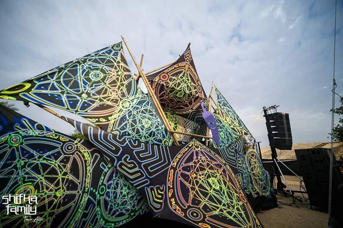 Psychedelic Decoration Stage Metatron. Uv-reactive Festival - Etsy