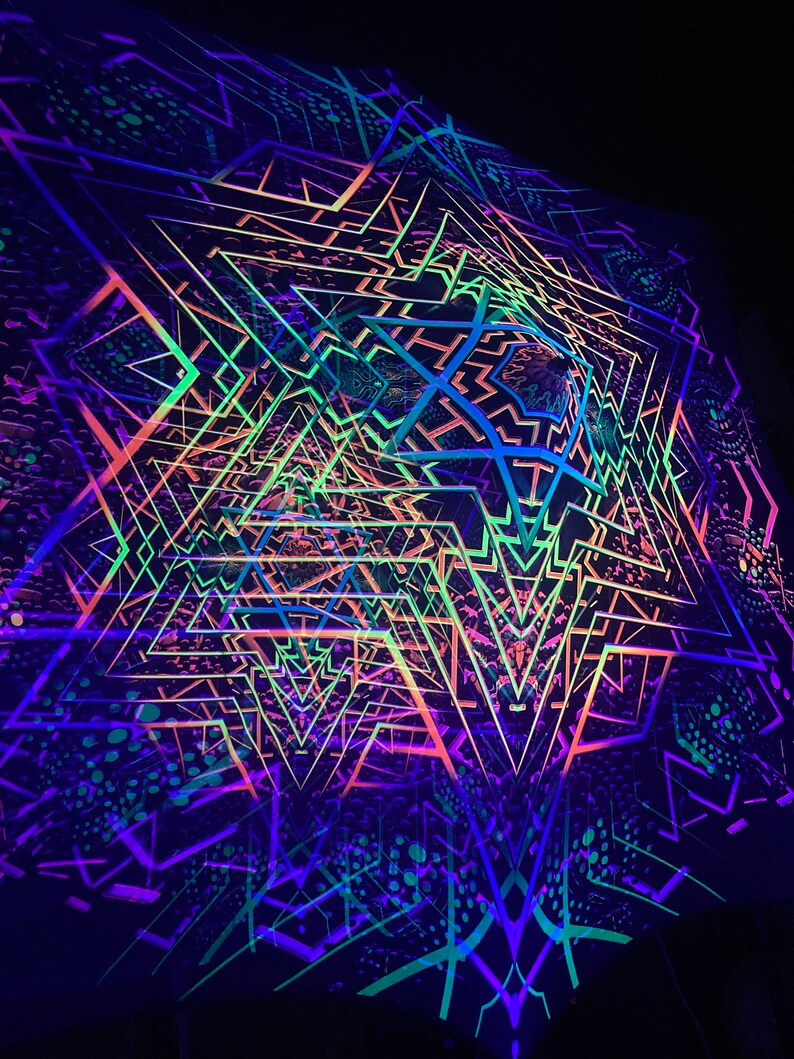 Metatron UV Canopy Sacred Geometry, Biflex Stretch Fabric + Mesh ...