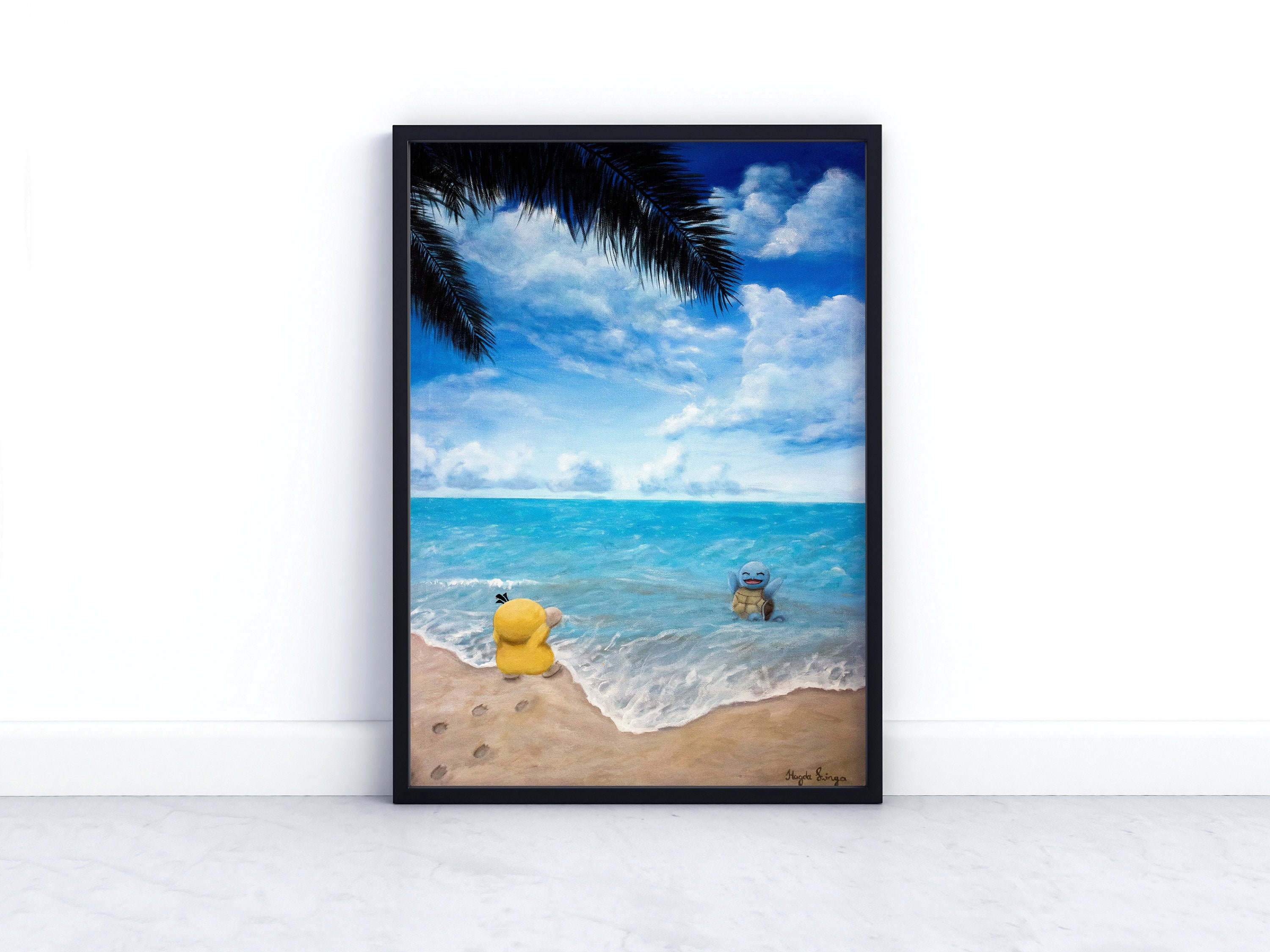 POSTER of Psyduck and Squirtle Pokemon Psyduck and Squirtle | Etsy