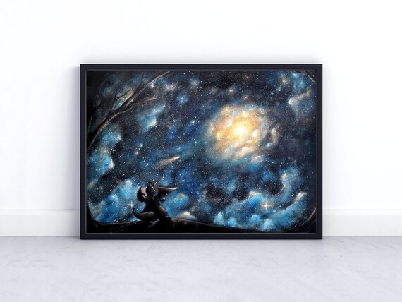 POSTER of Dragonite Universe Pokemon Print Art Work | Etsy