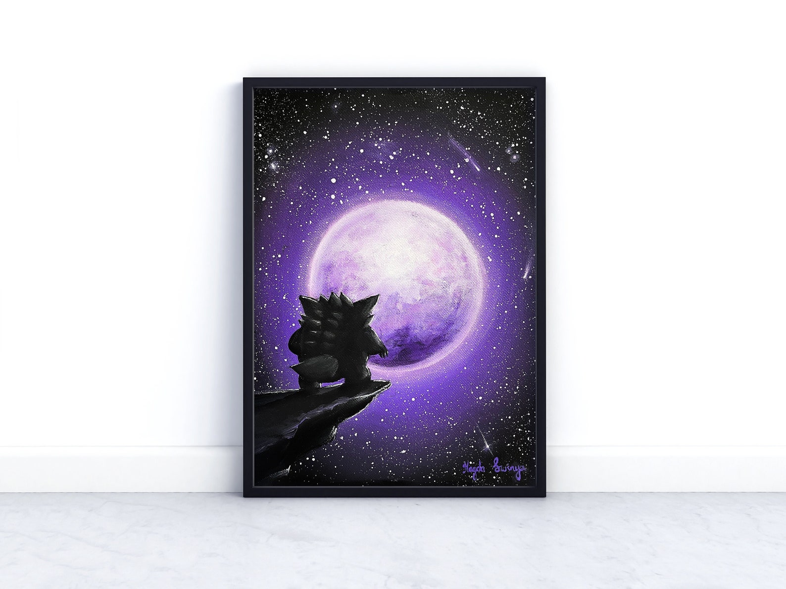 POSTER of Gengar Under the Moon Art Gengar Print Pokemon - Etsy