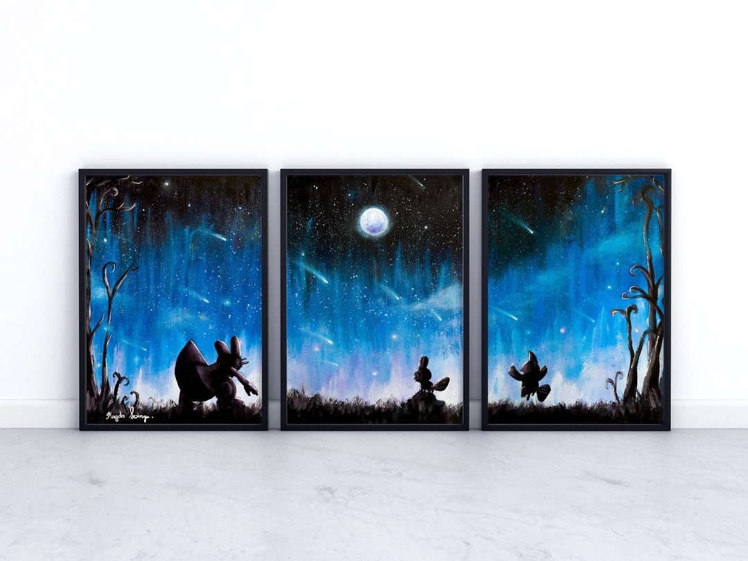 POSTER of Mudkip, Marshtomp & Swampert Set Pokemon Print Art Work ...