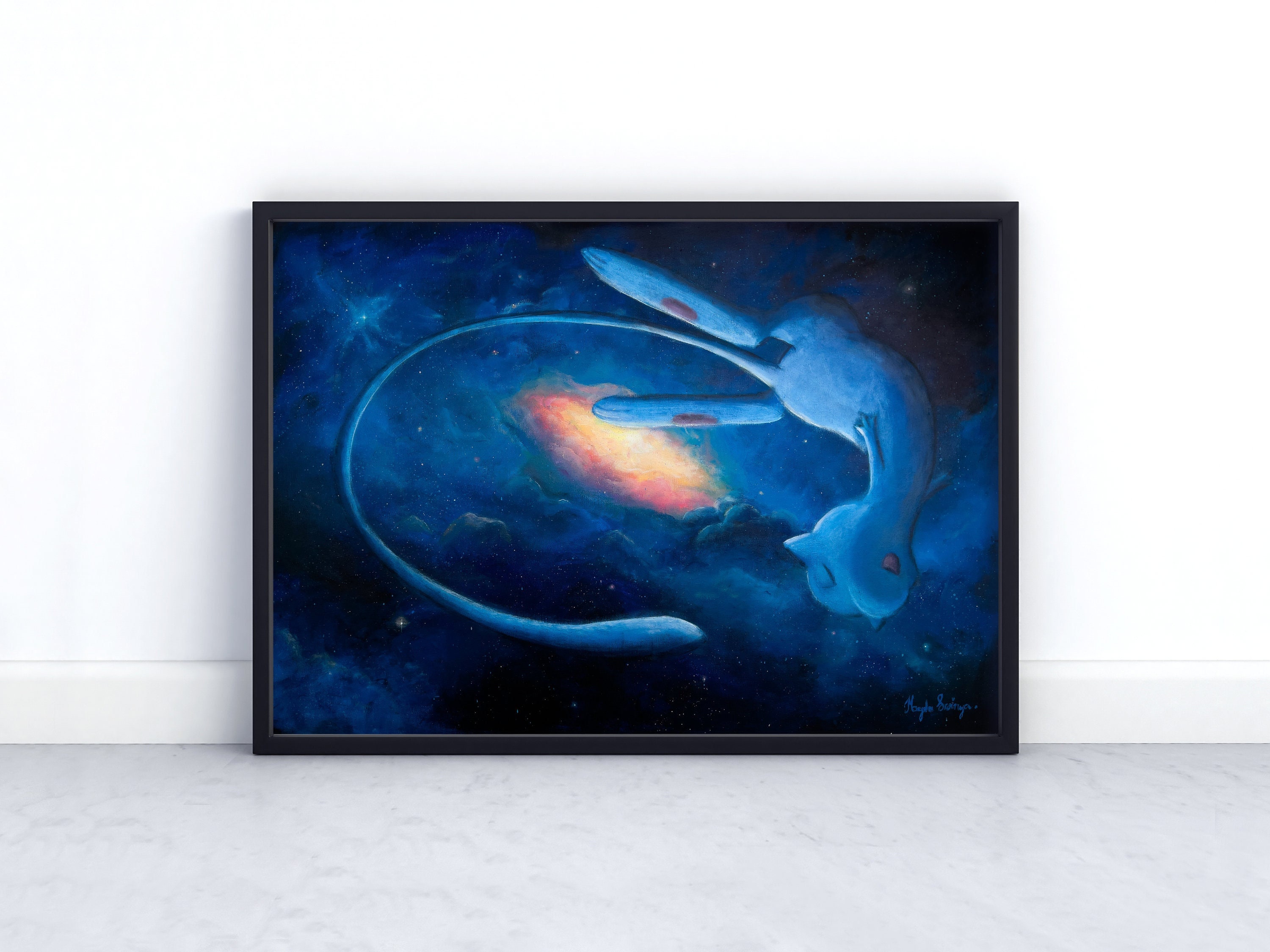 POSTER of Corocoro Mew Pokemon Art Mew Print Pokemon Wall - Etsy