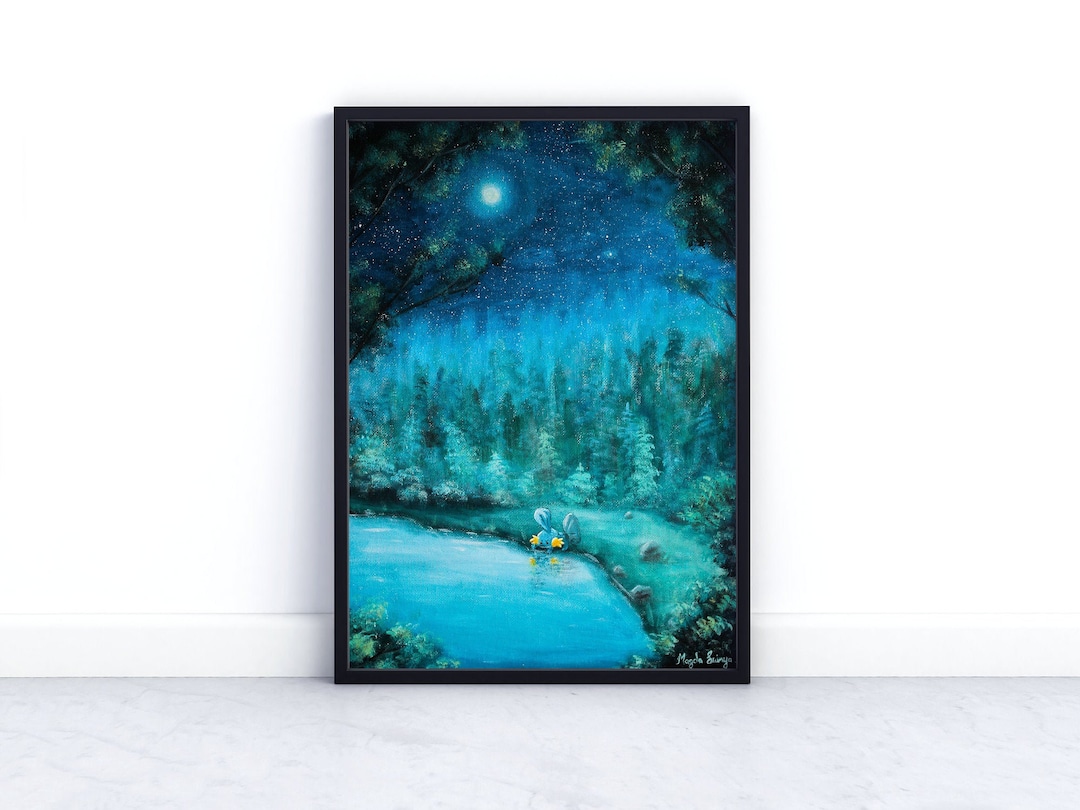 POSTER of Mudkip Forest Pokemon Art Mudkip Forest Print Pokemon Wall ...