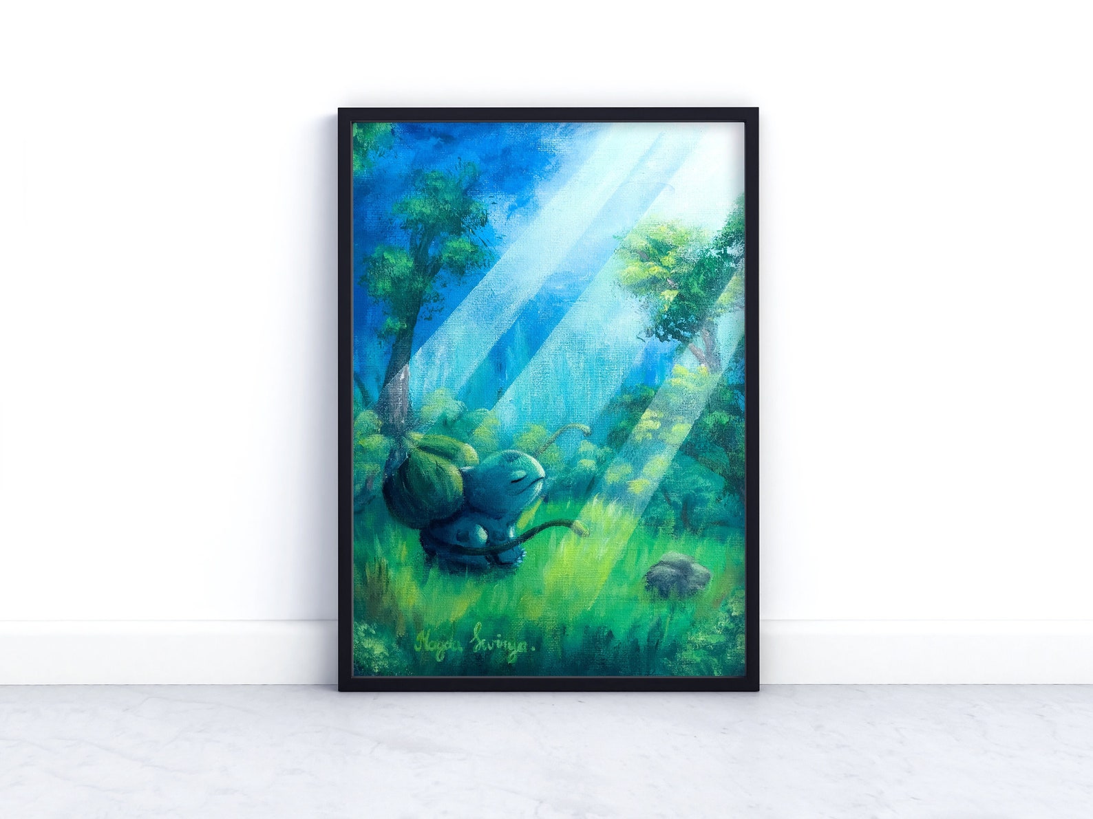 POSTER of Bulbasaur Sunshine Pokemon Art Mudkip Forest Print - Etsy
