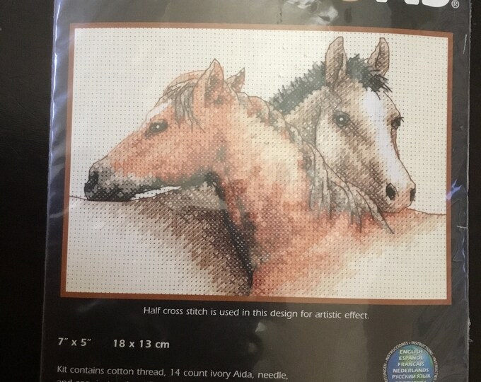 Vintage Dimensions Cross Stitch Embroidery Kit / horse Pals - Etsy