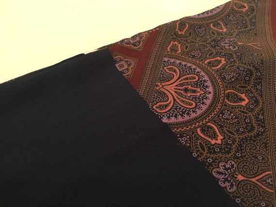 Vintage Opera Scarf / Dark Paisley | Etsy