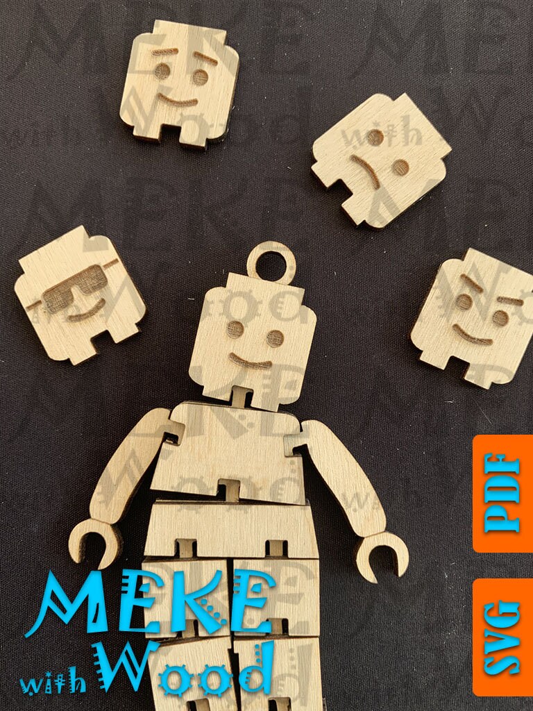 3D Flexible Brick Man Made of 3mm Plywood - Etsy
