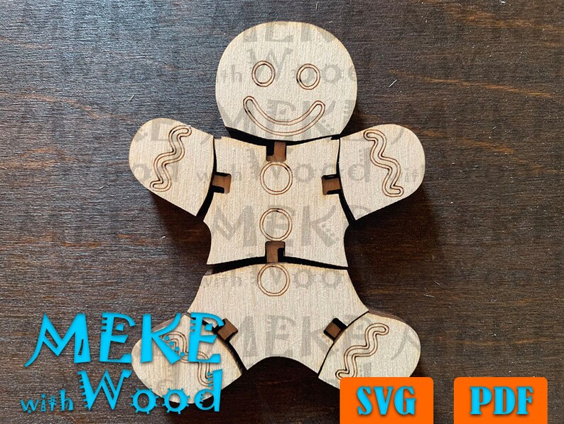 3D Flexible Gingerbread Made of 3mm Plywood - Etsy