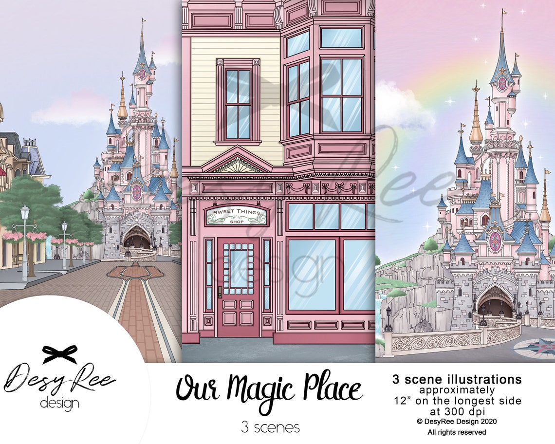 Our Magic Place Magic Castle Inspired Scenes Best Friends - Etsy