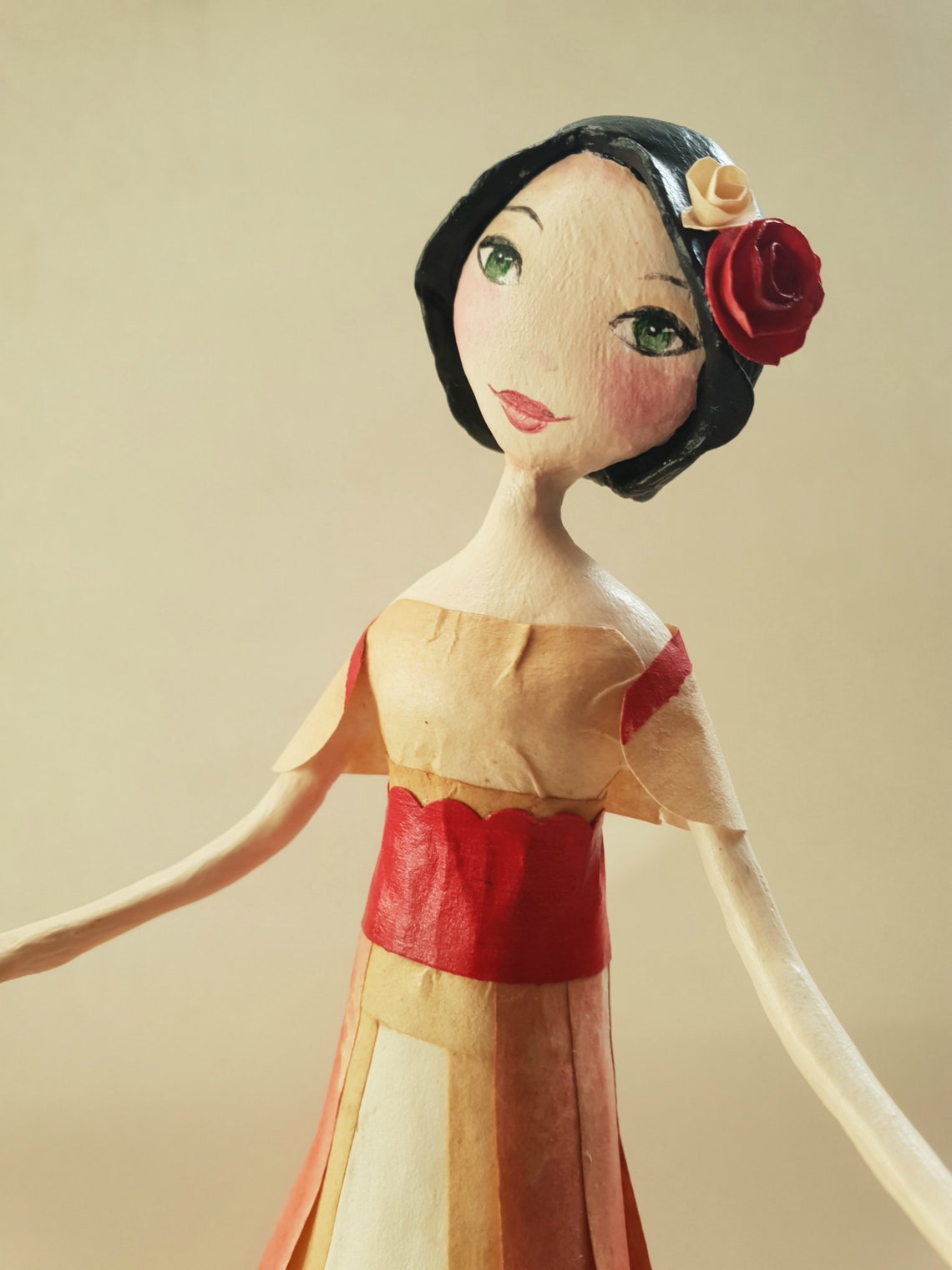 Paper Mache Doll, Paper Clay Sculpture, Woman Sculpture - Etsy