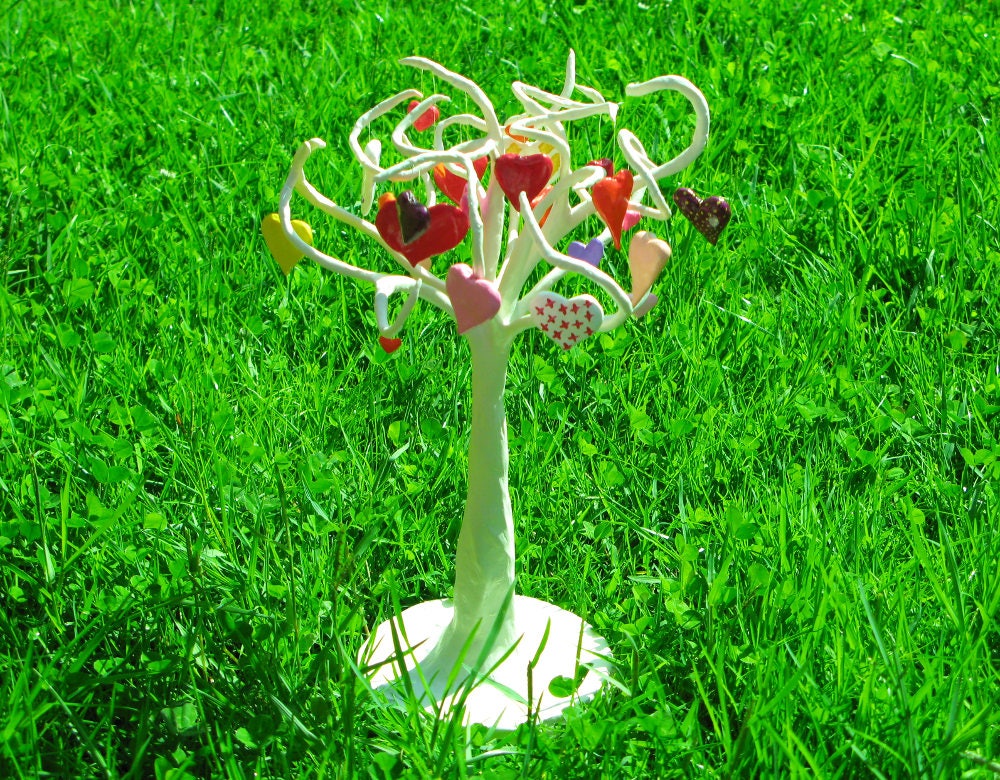 Tree of Hearts, Tree of Love, Tree Sculpture, Paper Mache Art, Tree of ...