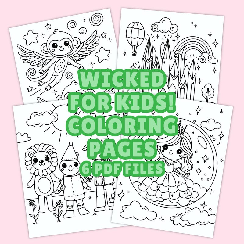 Wicked for Good Colouring - Etsy