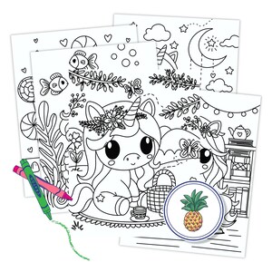Cute Unicorn Coloring Pages and PDF, Printable Unicorn Coloring Pages ...