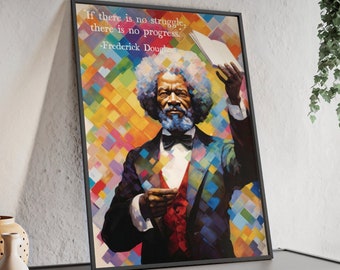 Frederick Douglass Painting in Color Poster - Etsy
