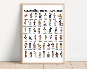 Black Excellence Wall Art - Etsy