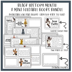 Black History Month Books | Mini Foldable Book Bundle | Informational ...