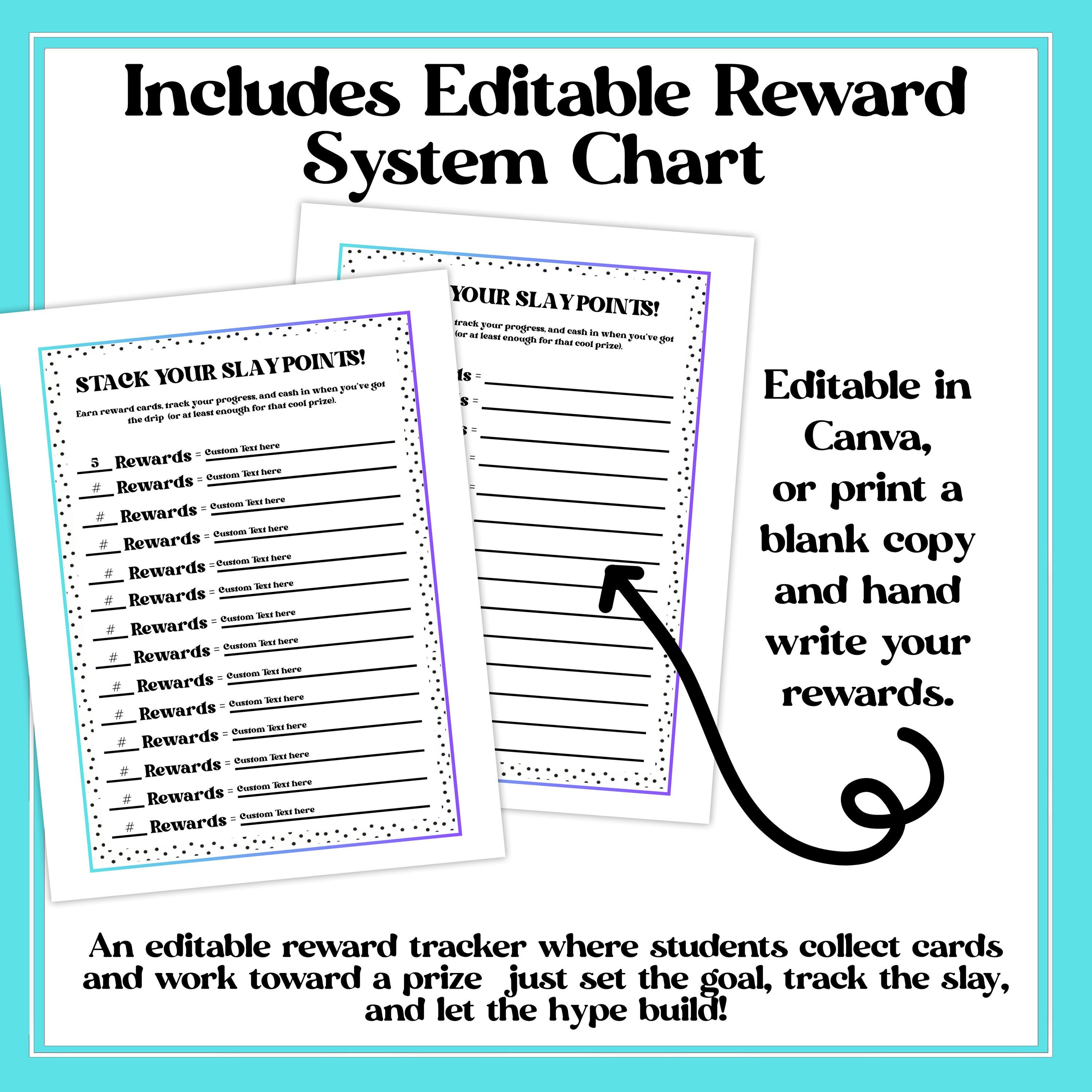 Editable You Were Caught Reward Cards, Gen Alpha Student Kindness ...