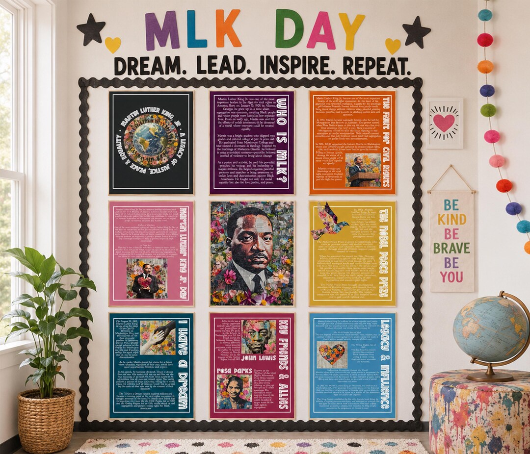 Martin Luther King, Jr Bulletin Board Poster Set | Black History Month ...