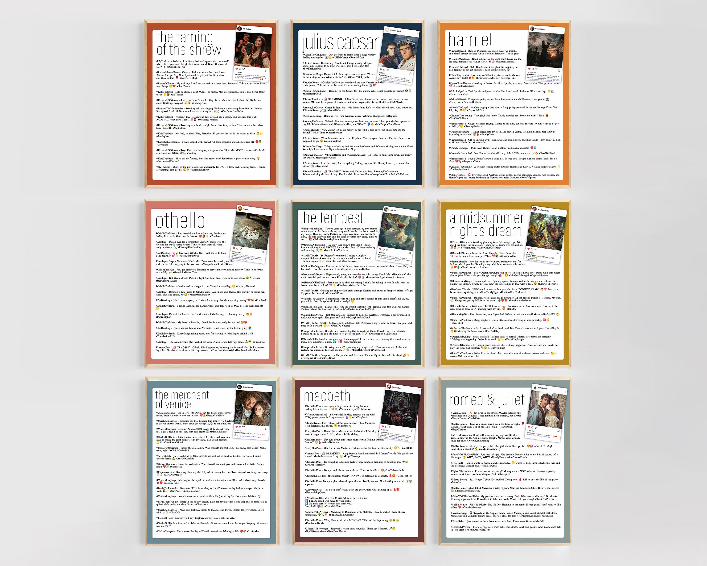 Shakespeare Bulletin Board | Classic Plays Reimagined as Hilarious ...