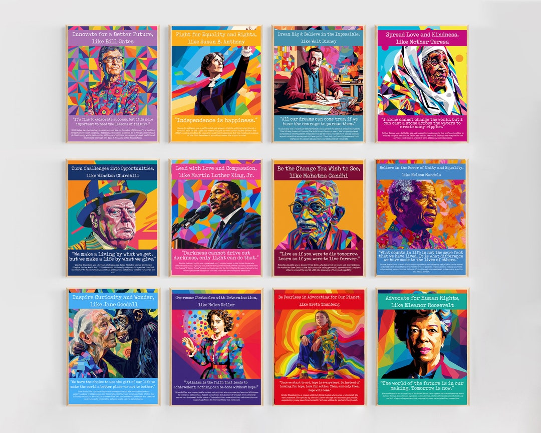 Inspirational Quotes Posters | Motivational Bulletin Board Set | High ...