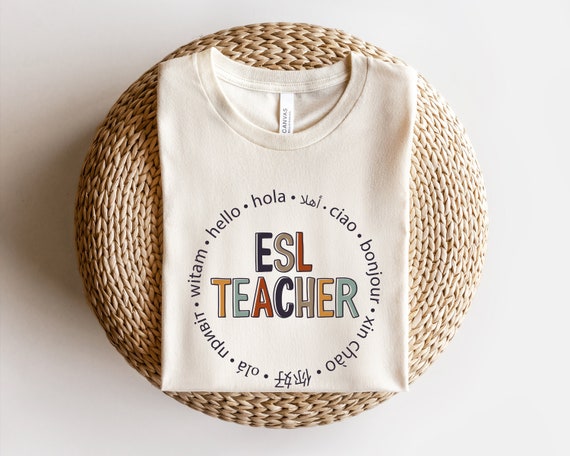 ESL Teacher Shirt English as a Second Language Tshirt - Etsy